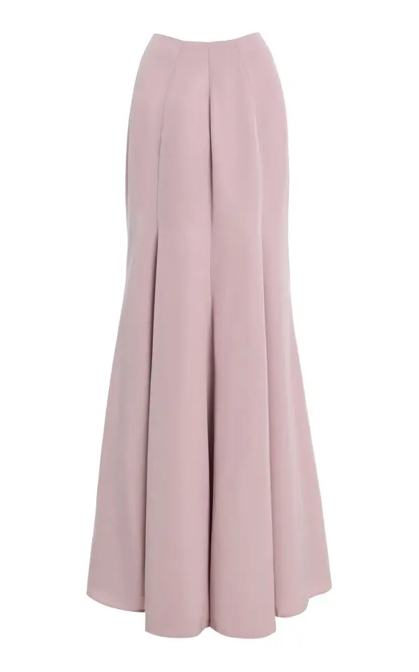 WIEDERHOEFT Flared Bengaline Maxi Skirt