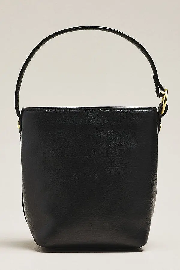 Barbour Cedar Mi Leather Bucket Bag - Black