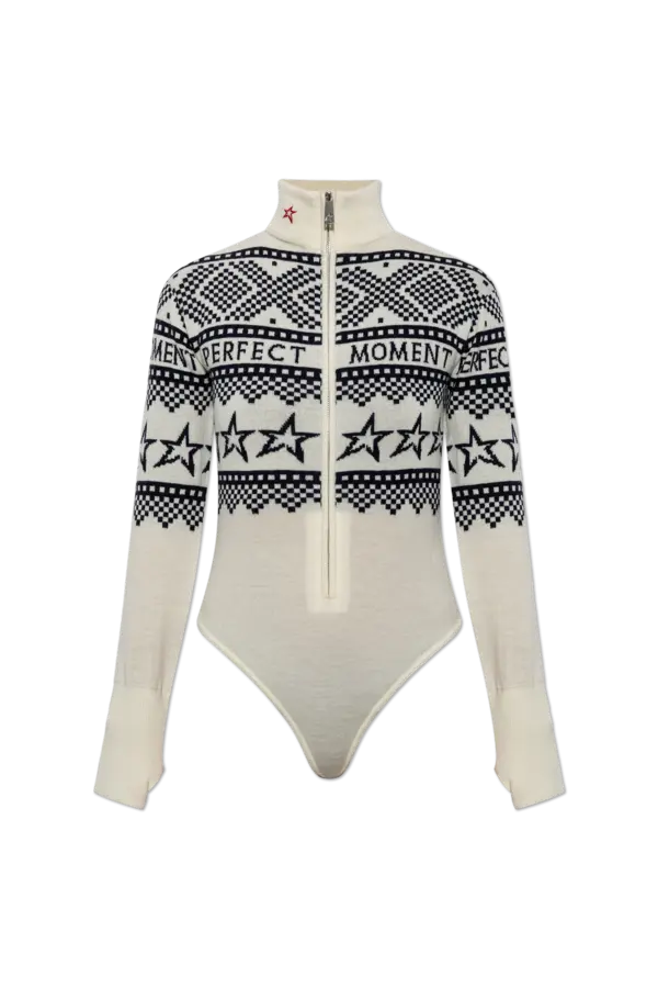 Perfect Moment Long-sleeve Wool Bodysuit - Cream