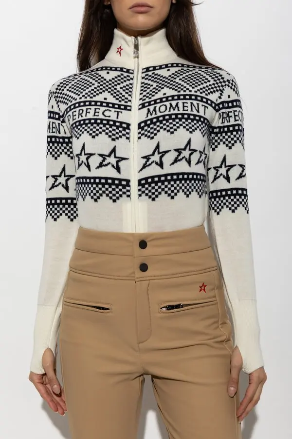 Perfect Moment Long-sleeve Wool Bodysuit - Cream