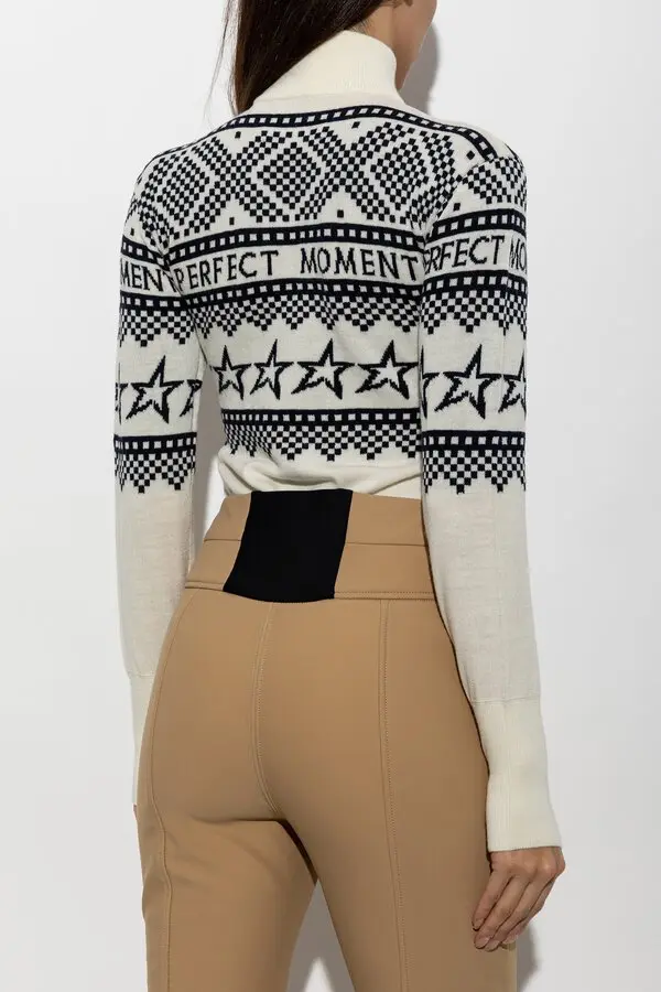 Perfect Moment Long-sleeve Wool Bodysuit - Cream