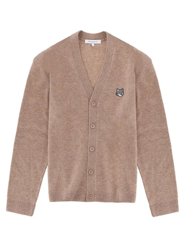 Maison Kitsuné 100% Merino Wool Monoset Sweater - Beige