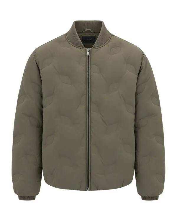 DAILY PAPER UOMO Quilted Bomber Jacket - Stone Gray