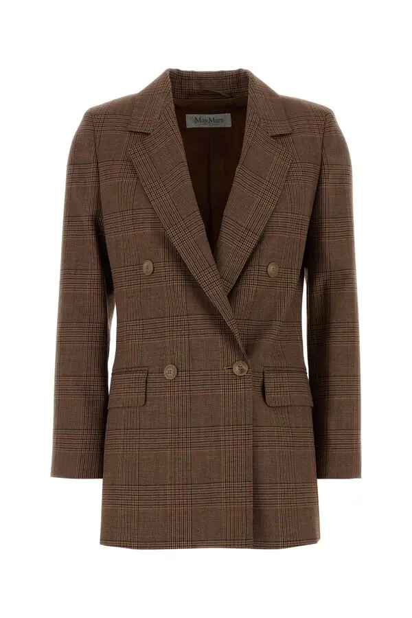 Max Mara Embroidered Glencheck Astrale Blazer