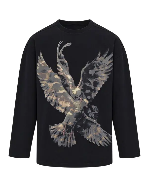 PDF Graphic Print Long Sleeve T-shirt