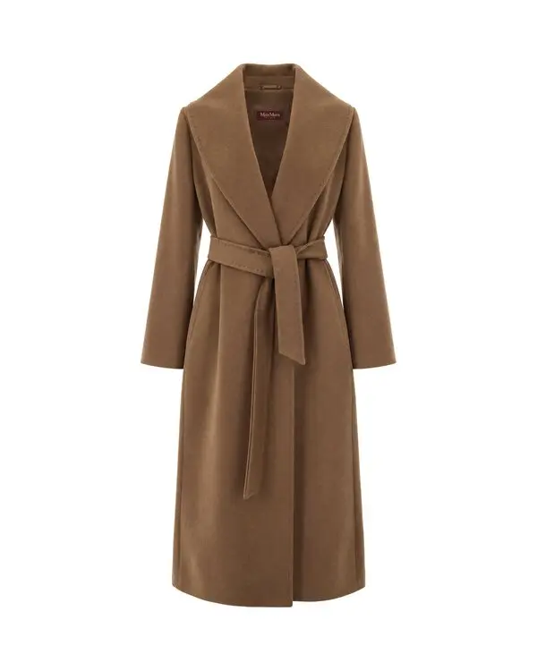 Max Mara Long Wrap Coat - Cuoio