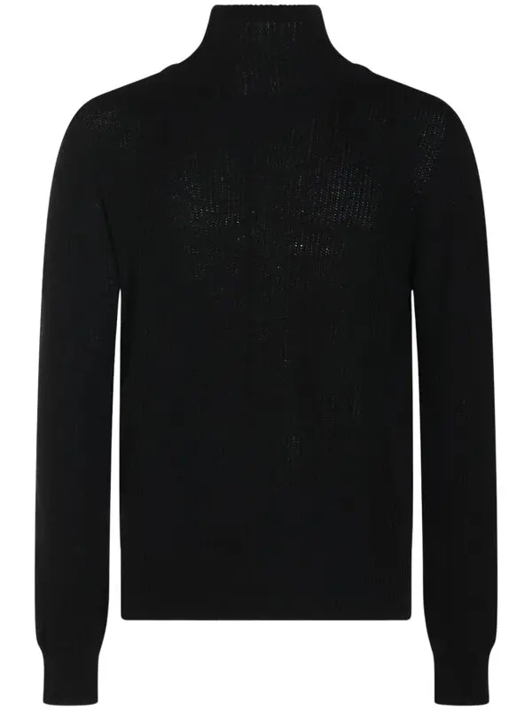 Rick Owens 100% Virgin Wool Sweater - Black
