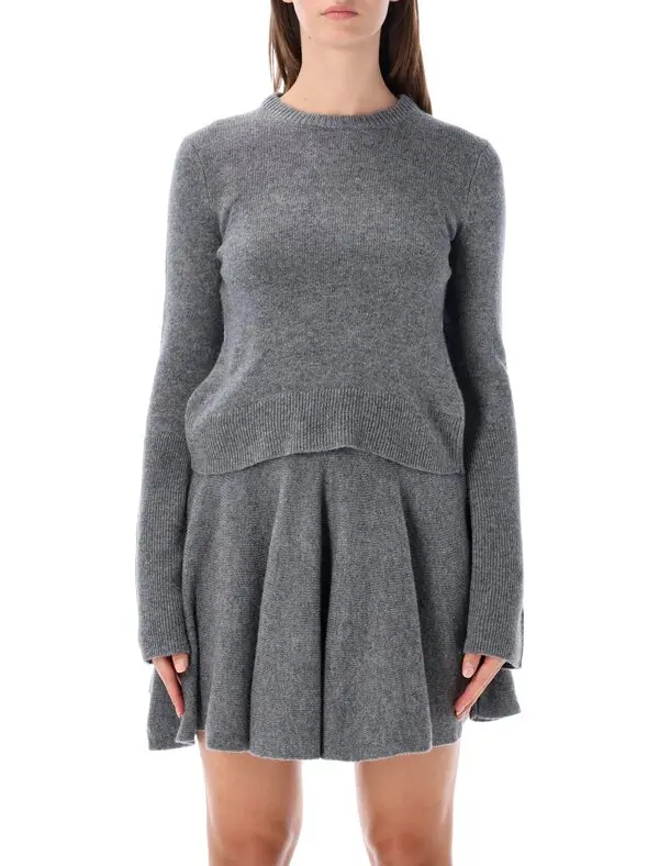 BY MALENE BIRGER Wool Knit Mini Dress - Grigio