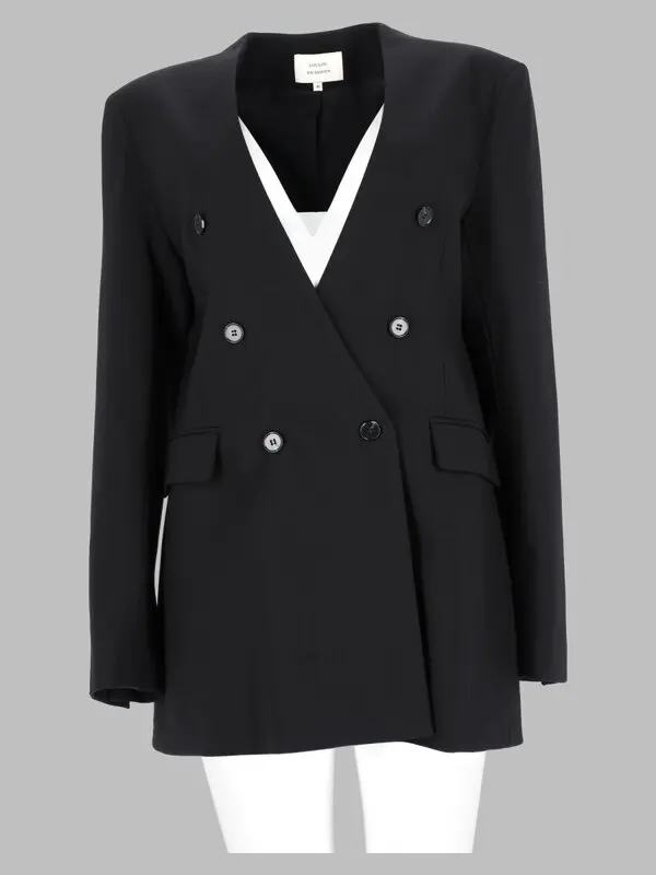 Loulou De Saison Virgin Wool Stretch Jacket - Black