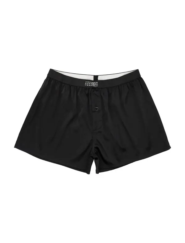 MAISON MARGIELA Luxurious Silk Boxer With Refined Fit - Black