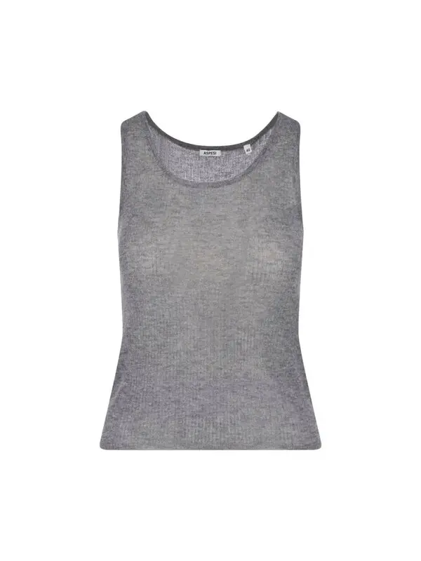Aspesi Sleeveless Knit Top - Grey
