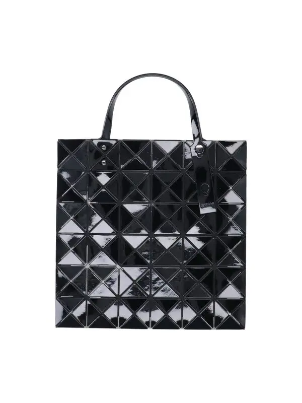 Issey Miyake Geometric Patent Tote Bag - Black