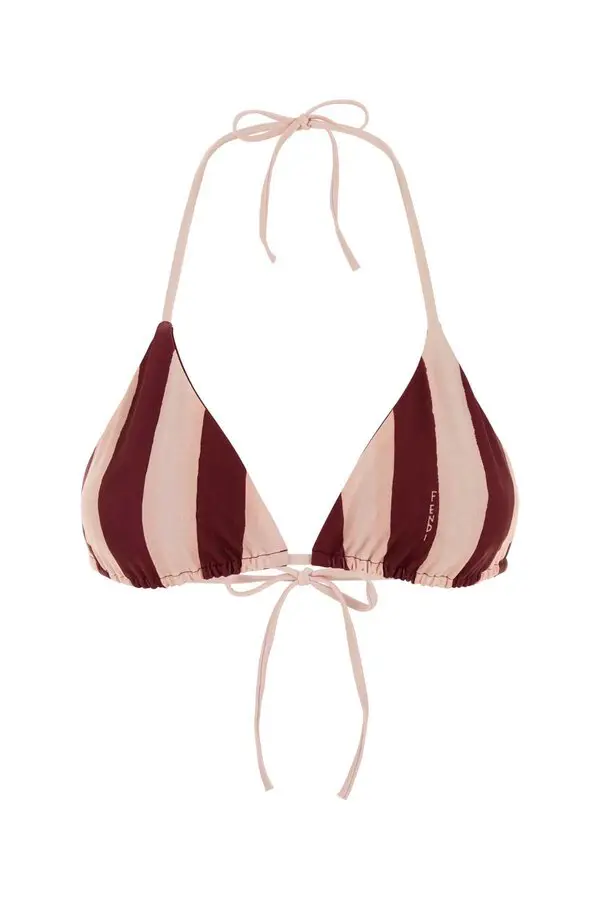 Fendi Printed Lycra Bikini Top - Stripped