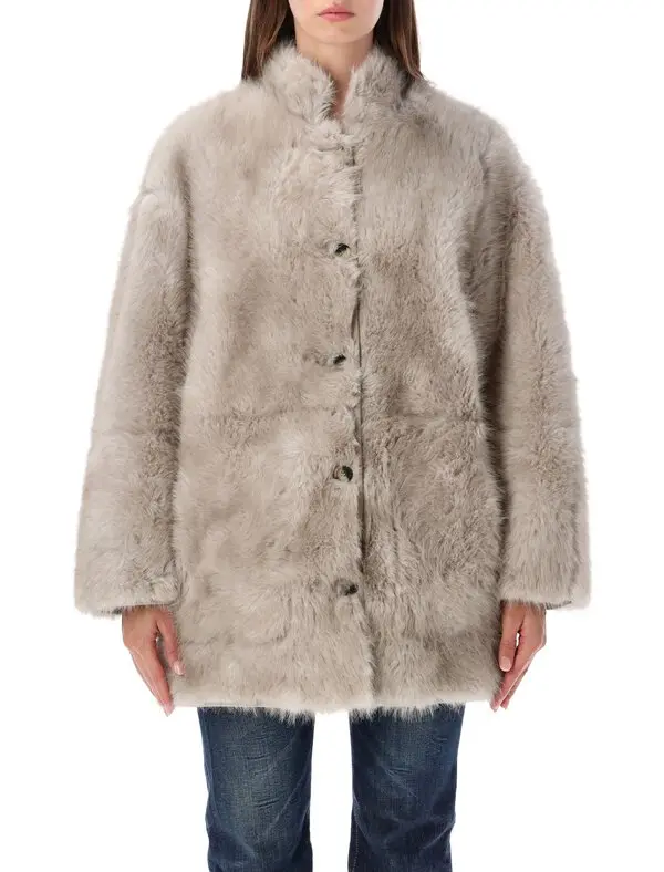 URBANCODE Faux Fur Button-front Coat