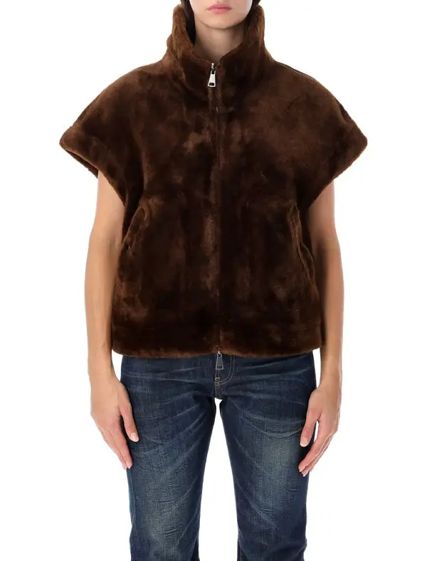URBANCODE Faux Fur Zip-front Vest