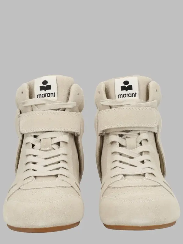 Isabel Marant Étoile Cowhide Leather Velvet Sneakers