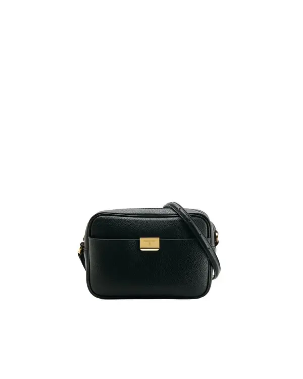 Patrizia Pepe Pebbled Leather Crossbody Bag - Nero