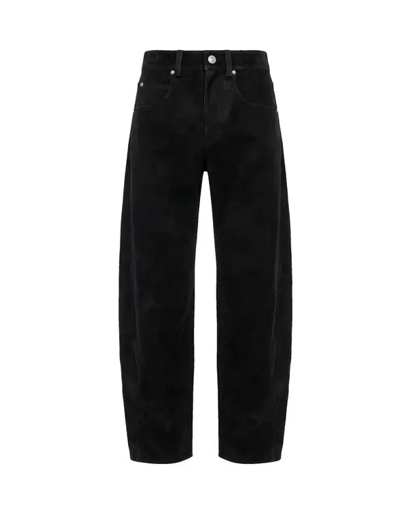 MARANT ETOILE High-rise Straight-leg Trousers - Black