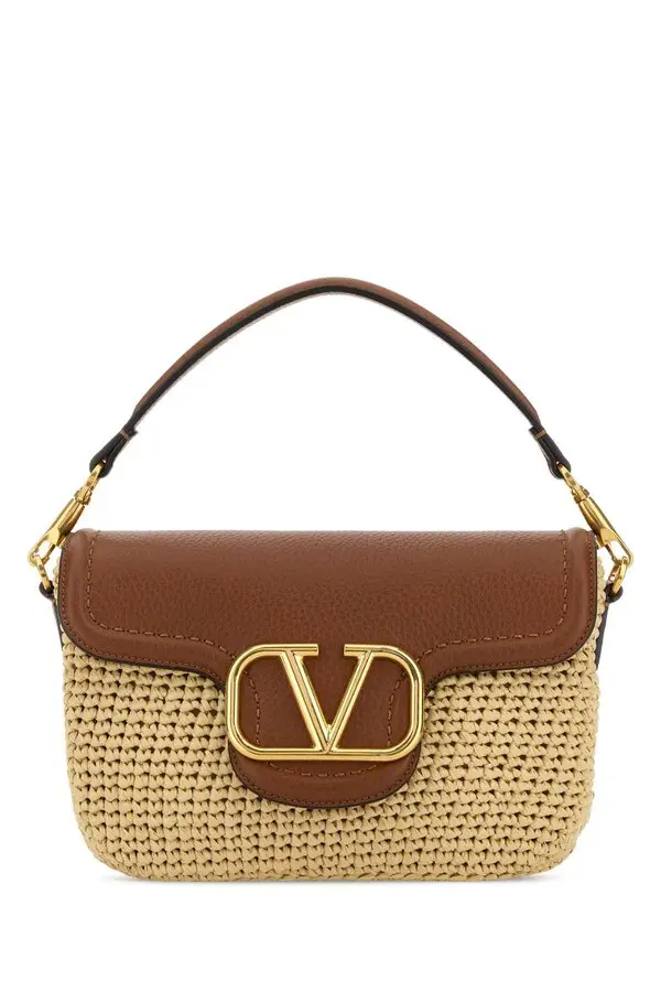 Valentino Garavani Raffia Alltime Mini Shoulder Handbag