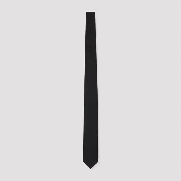 Balenciaga Wool Solid Tie - Black