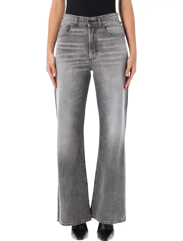 Acne Studios High-rise Wide-leg Jeans - Grey Ash