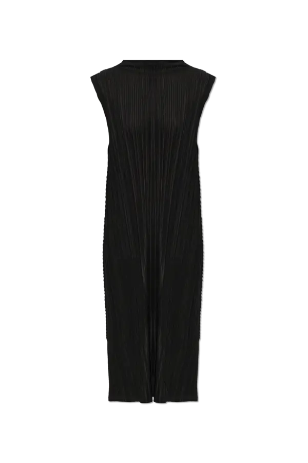 Issey Miyake Pleated Dress - Black