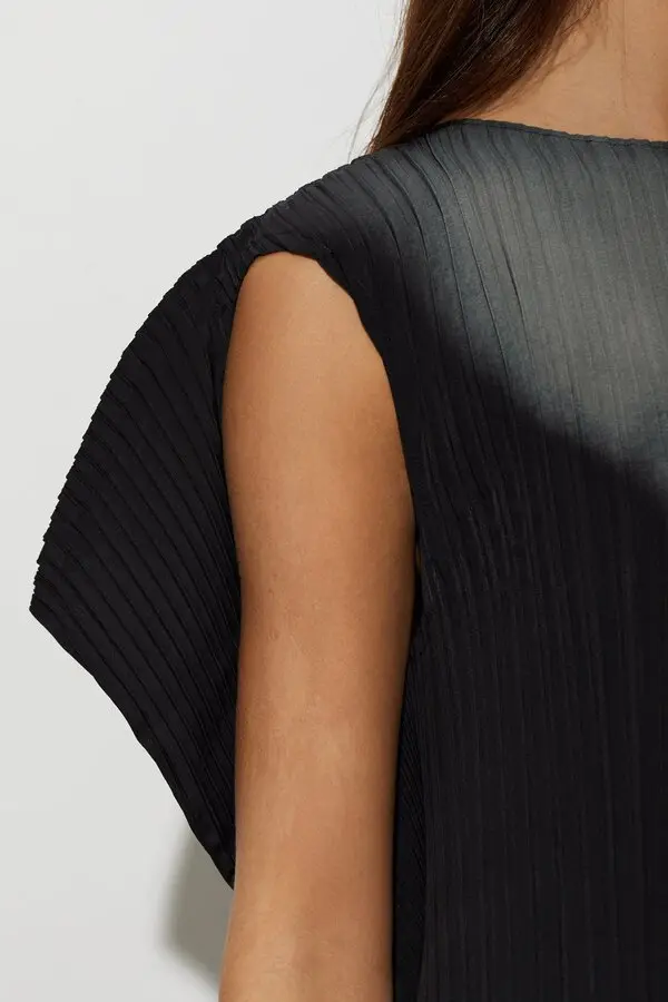 Issey Miyake Pleated Printed Dress