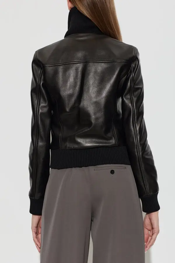 Balenciaga Turtleneck Leather Jacket