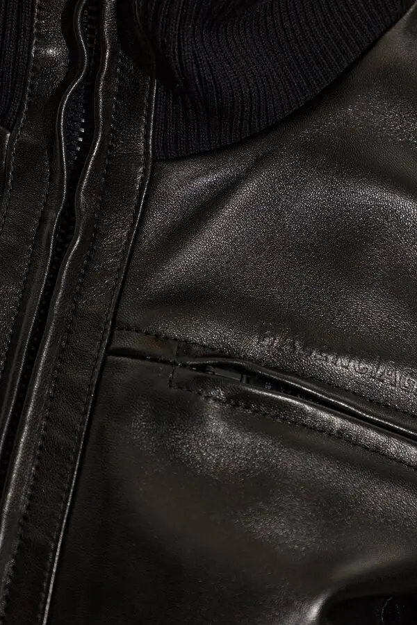 Balenciaga Turtleneck Leather Jacket