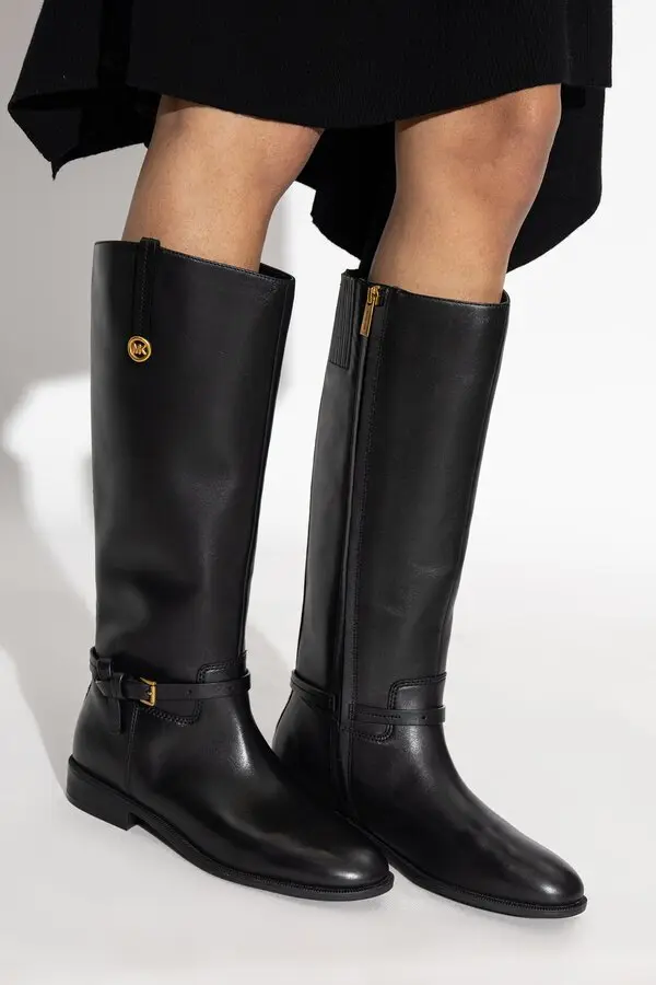 Michael Kors Leather Boots ‘beverly Flat