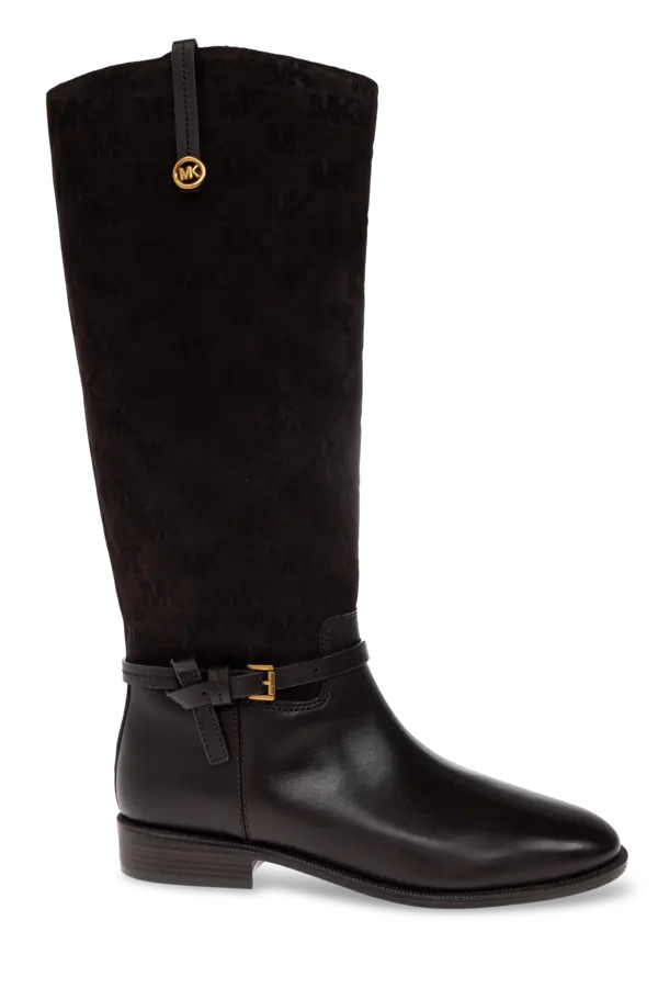 Michael Kors Leather Boots ‘beverly Flat - Brown