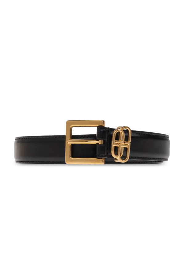 Balenciaga Skórzany Pasek - Black