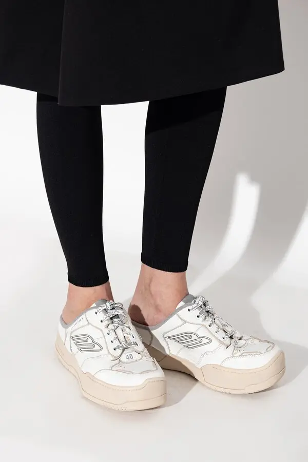 Balenciaga Hamptons Plat’ Platform Mule Sandals - Cream