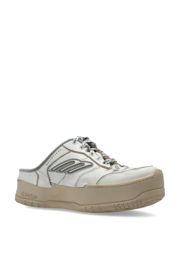 Balenciaga Hamptons Plat’ Platform Mule Sandals - Cream