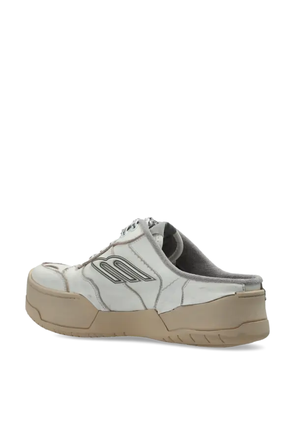 Balenciaga Hamptons Plat’ Platform Mule Sandals - Cream