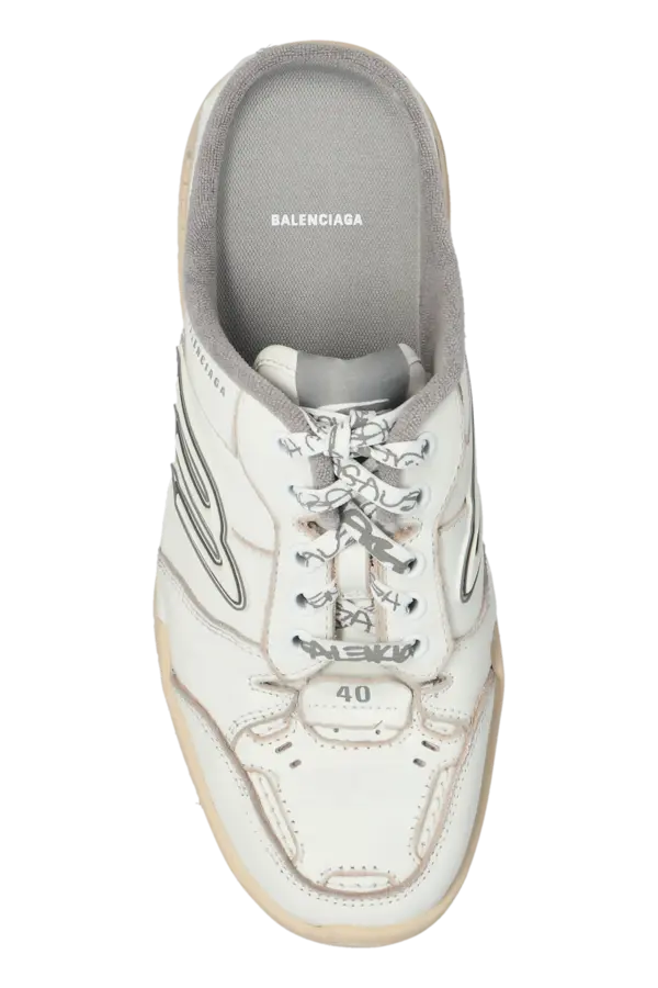 Balenciaga Hamptons Plat’ Platform Mule Sandals - Cream