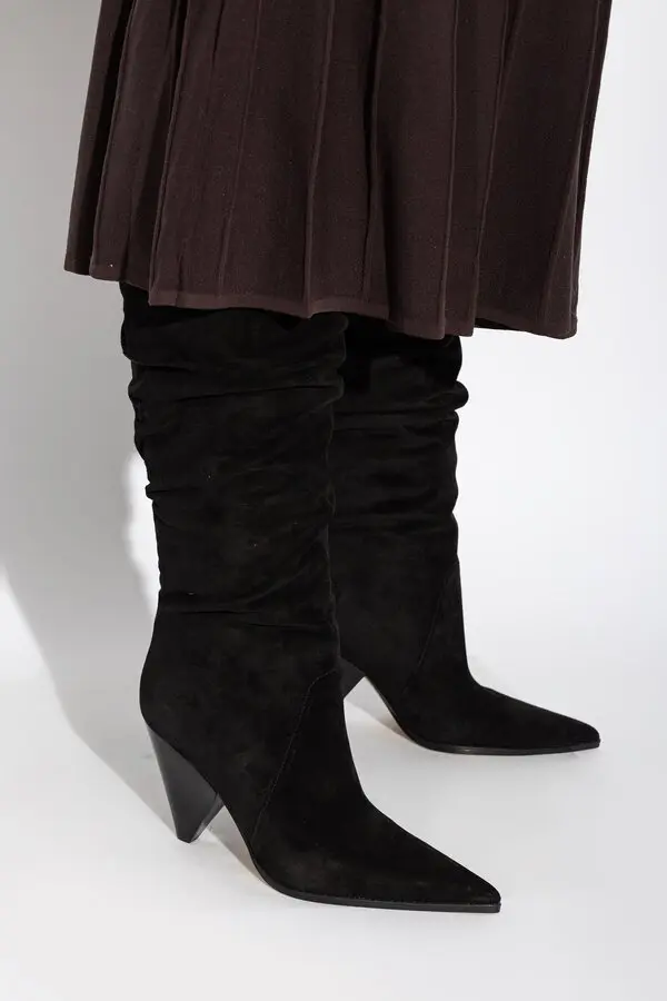 Michael Kors Jayla Ruched’ Leather Knee Boots