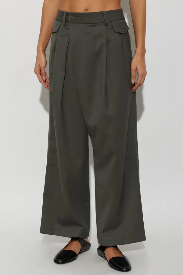 Issey Miyake Wool Trousers With Pleats