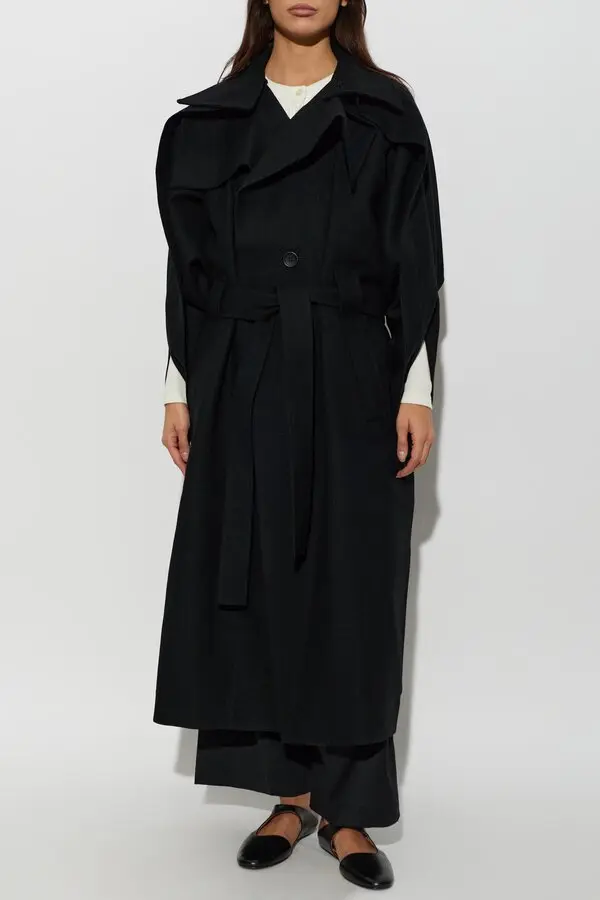 Issey Miyake Belted Wool Coat