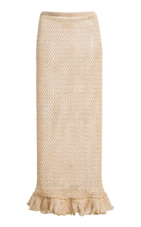 Ulla Johnson Cecily Pima Cotton Knit Midi Skirt