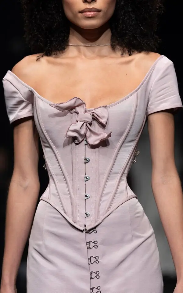 WIEDERHOEFT Venus Bow-detailed Bengaline Corset