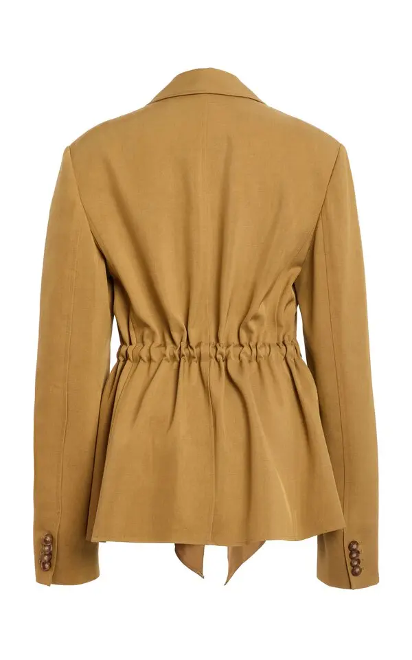 Ulla Johnson Sybil Wool-blend Draped Blazer - Tan