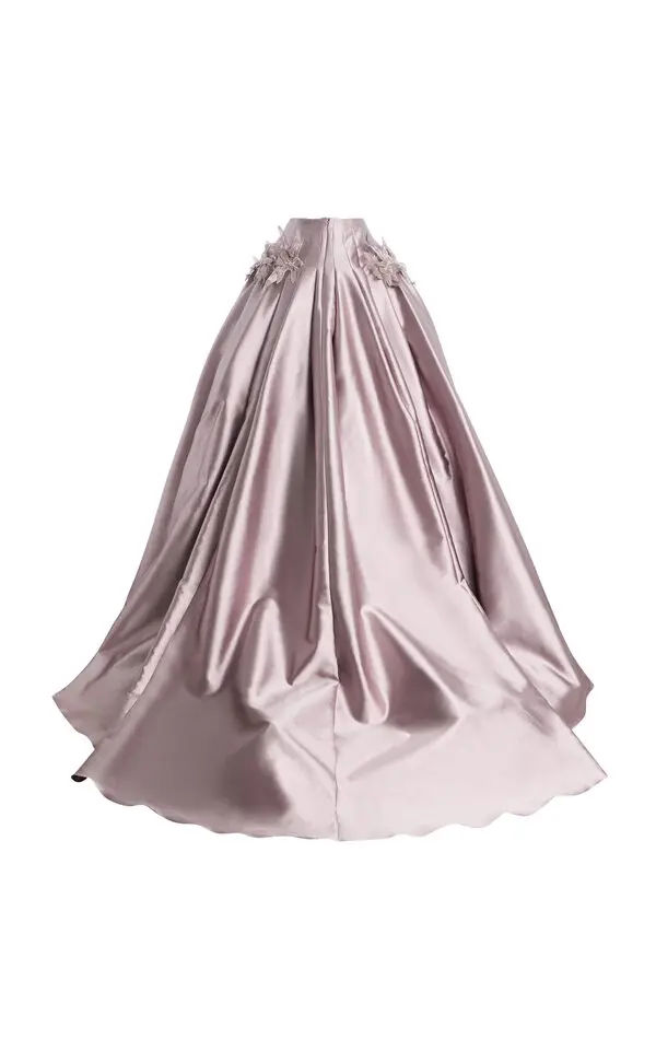 WIEDERHOEFT Stargazer Beaded Silk-mikado Ball Skirt