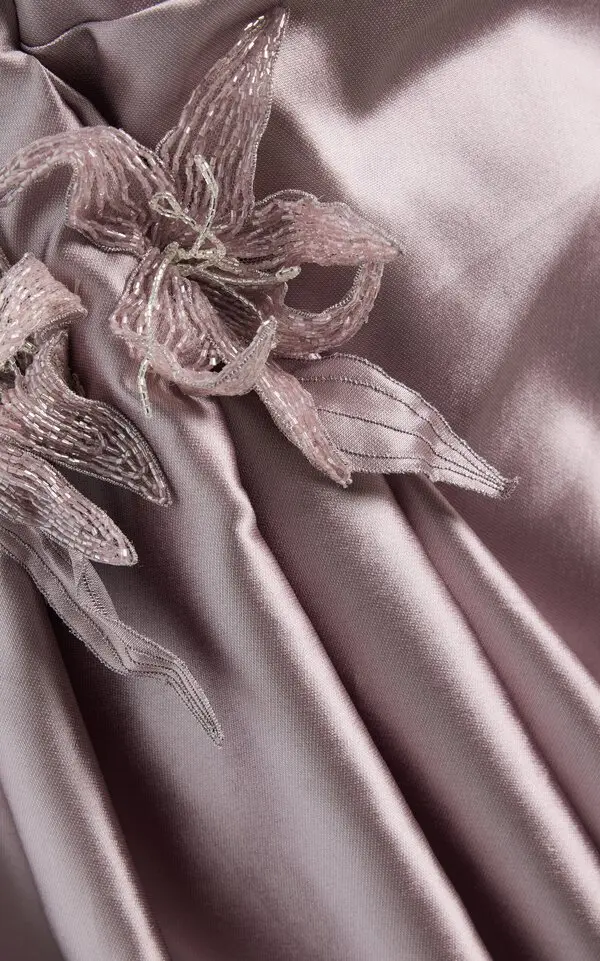 WIEDERHOEFT Stargazer Beaded Silk-mikado Ball Skirt