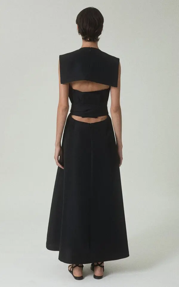 HEIRLOME Adley Silk-wool Maxi Dress