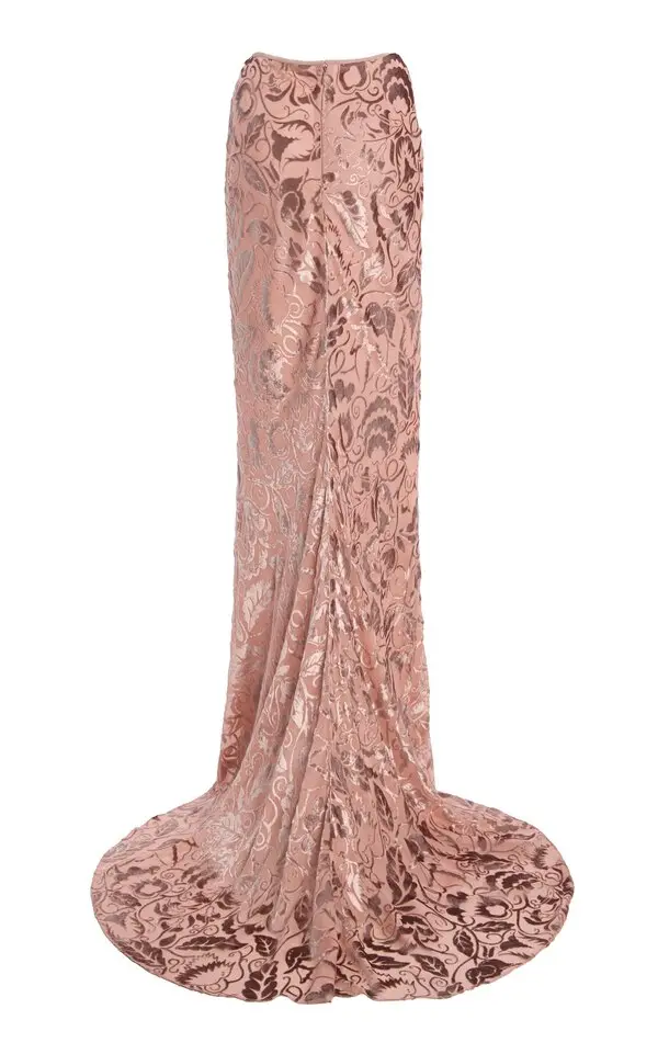 WIEDERHOEFT Burnout Velvet Maxi Skirt