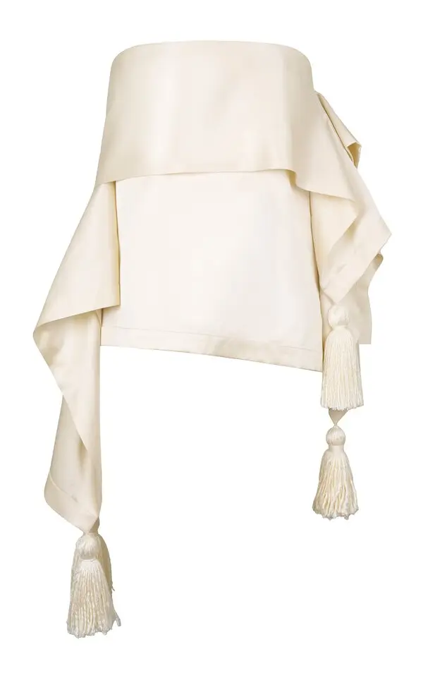 HEIRLOME Rosario Tasseled Silk Top