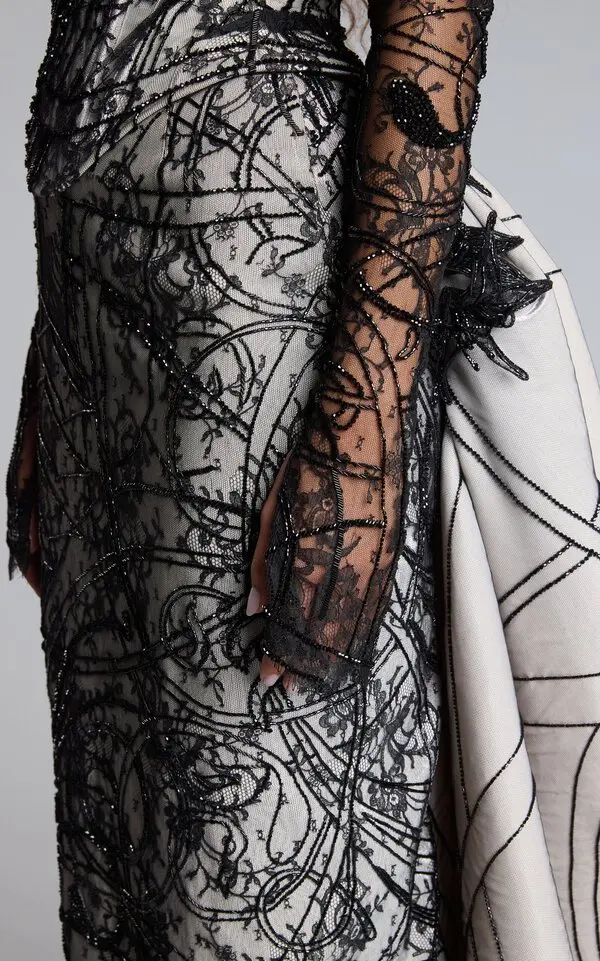 WIEDERHOEFT Venus Embroidered Faille Corset