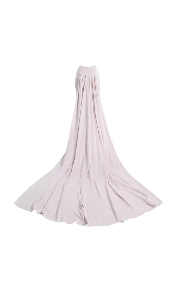 WIEDERHOEFT Ophelia Draped Silk-jacquard Maxi Skirt
