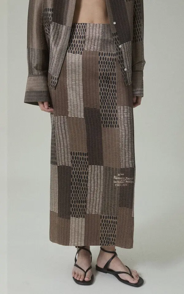 HEIRLOME Maricarmen Silk Midi Skirt